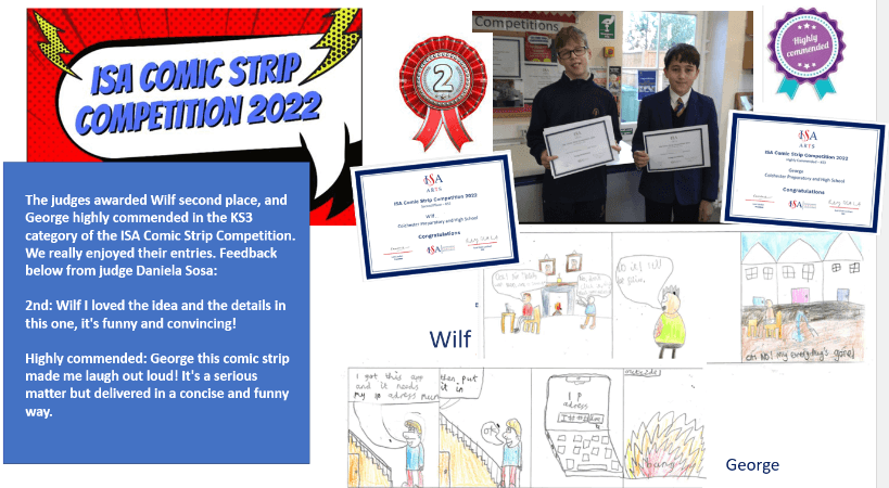 ISA Comic Strip Competition Winners 2022 - Colchester High School